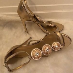 VENUS | Shoes | Venus Gold Sexy Heels 9 | Poshmark